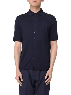 KANGRA Knit Polo Shirt Blue