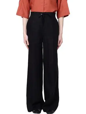 COLMAR Linen Palazzo Trousers - Black