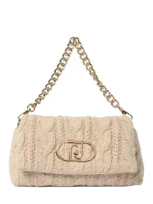 Liu Jo Knitted Bag With Gold Tone Clasp - White