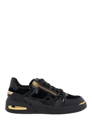 GIUSEPPE ZANOTTI Ghost" Low-top Sneakers With Side Zips - Black
