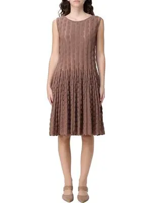 ANTONINO VALENTI Off-the-shoulder Knit Mini Dress - Brown