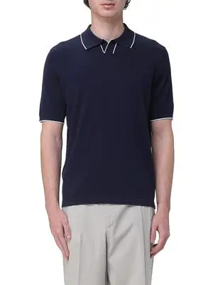 KANGRA Cotton Knit Polo Shirt - Blue