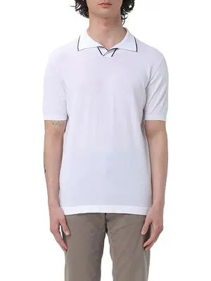 KANGRA Cotton Knit Polo Shirt - White