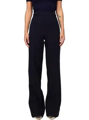 TWINSET High Waisted Wide Leg Trousers - Blue