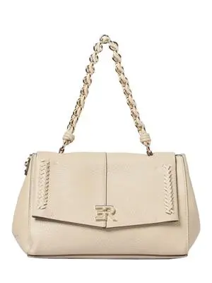 ERMANNO FIRENZE Hammered Leather Shoulder Bag - Sand