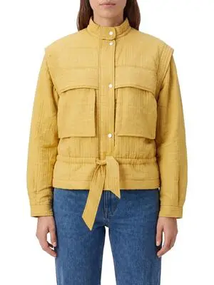 Isabel Marant Étoile Isabel Marant Etoile Blandina Cotton-Blend Bomber Jacket Yellow