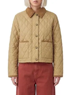BURBERRY Burberry Quilted Jacket With Corduroy Trim