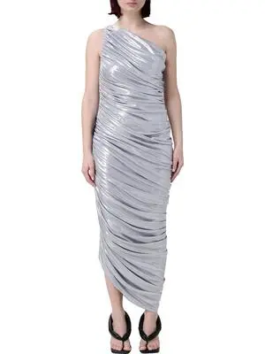 Norma Kamali Asymmetrical Draped One-shoulder Maxi Dress - Silver