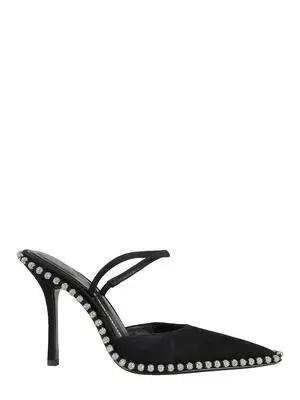 Alexander Wang Embellished Pointed Toe Slingbacks - Black