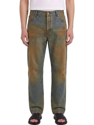Jacquemus Berger De Nîmes Distressed Straight Leg Jeans - Multicolor