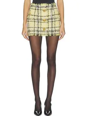 Balmain Plaid Tweed Mini Skirt - Multicolor