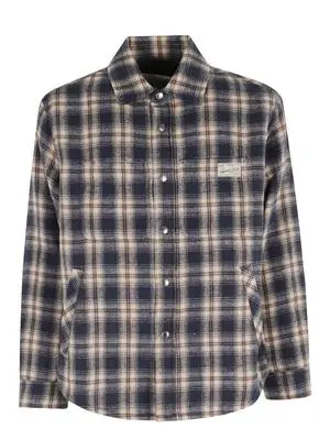 DUNST Checked Shirt - Navy