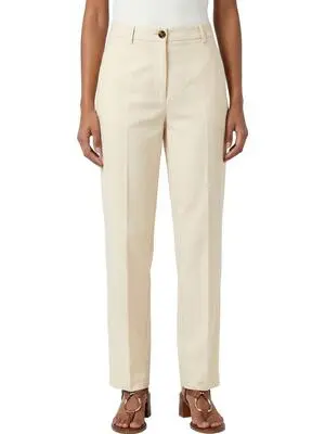 Dries Van Noten High-waisted Skinny Cotton Gabardine Trousers - Beige