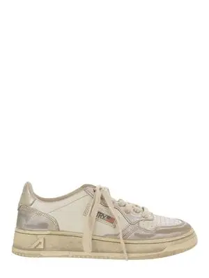 AUTRY Metallic Panel Lace-up Sneakers - Silver