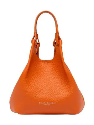 GIANNI CHIARINI Dua Hammered Leather Bag - Red