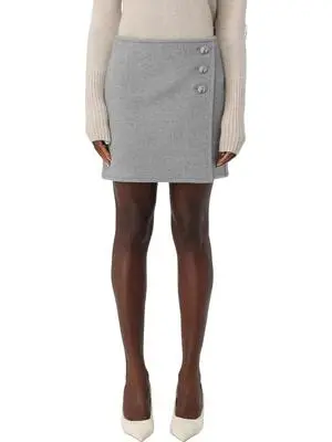Tory Burch Button Detailed Skirt - Grey