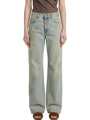 HAIKURE Straight Leg Denim Jeans With Worn Effect - Sky