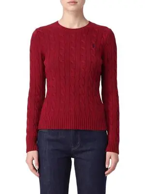 Polo Ralph Lauren Polo Ralph Lauren Slim Fit Crewneck Sweater In Wool And Cashmere With Pony Logo Red
