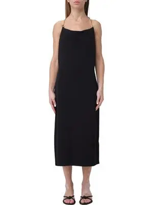 Bottega Veneta Chain Detail Midi Dress - Black