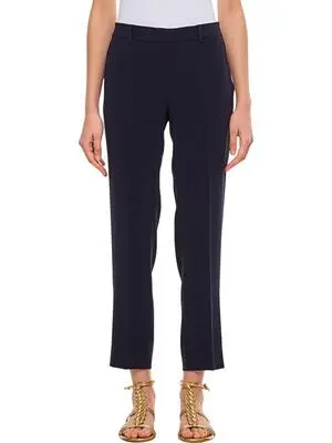 Alberto Biani Slim Fit Crêpe Chino Trousers With Side Zip - Blue