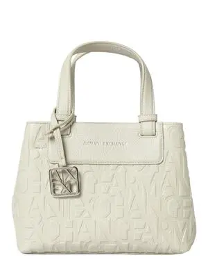 Armani Exchange Monogrammed Top Handle Bag - Sand