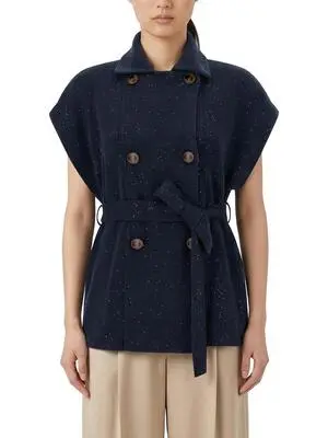 Brunello Cucinelli Double-breasted Sequin Embellished Cardigan - Blue
