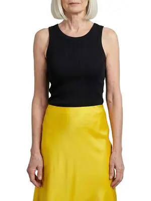 Loulou De Saison Ribbed Cotton Tank - Black