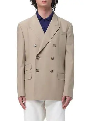 AMI Paris Double-breasted Virgin Wool Blazer - Beige