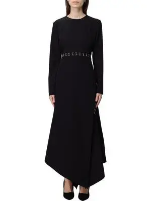Just Cavalli Long Sleeve Asymmetrical Hem Dress - Black