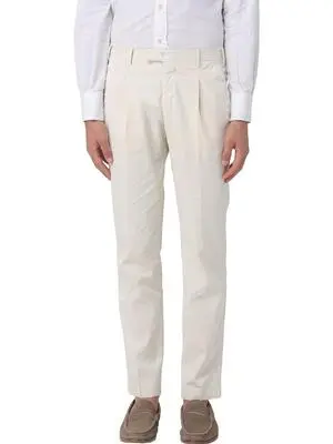 PT TORINO Cotton Blend Stretch Tailored Trousers - Milk