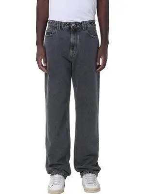 FERRARI Cotton Denim Wide-leg Jeans - Grey