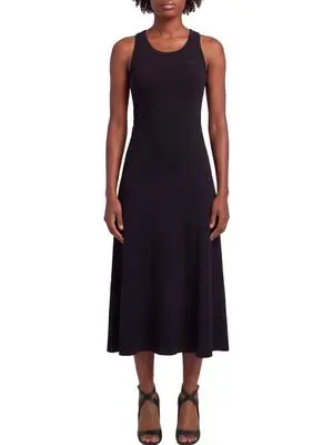 Alexander McQueen Cotton Midi Dress - Black