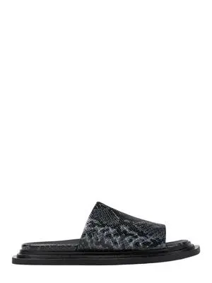 Camper Snakeskin Embossed Slides - Multicolor
