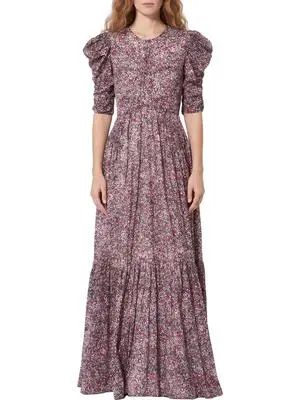 Isabel Marant Étoile Floral Print Maxi Dress - Violet