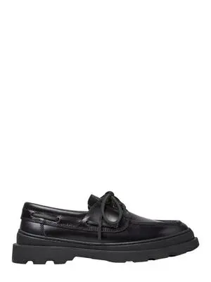 Camper Leather Lace-up Loafers - Black