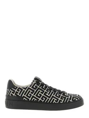 Balmain B-court Monogram Sneakers - Black