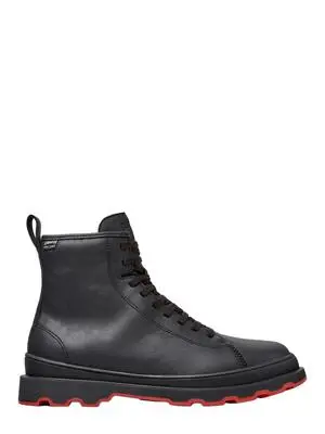 Camper Lace-up Combat Boots - Black