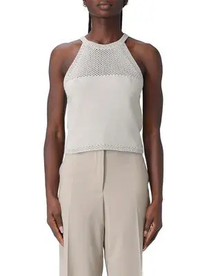 Armani Exchange Halter Neck Knit Top - Sand
