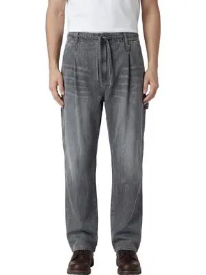 WOOYOUNGMI Wide-leg Cotton Denim Jeans With Elasticated Waist - Grey