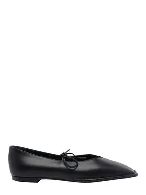 ALOHAS Sway Smooth Leather Ballet Flats - Black