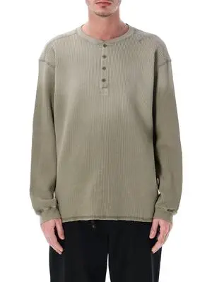 ROA Cotton T-shirt With Buttons - Grey