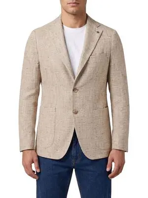Tagliatore Cotton And Silk Single-breasted Blazer - Beige