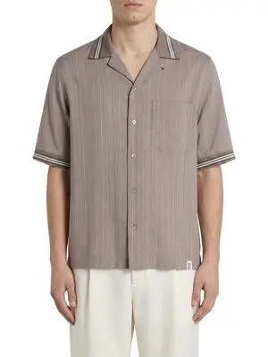 GOLDEN GOOSE Virgin Wool And Viscose Shirt - Camel