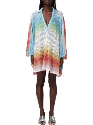 Missoni Viscose And Lurex Blend Kaftan Dress - Red