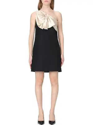 Valentino Garavani One-shoulder Bow Dress - Black