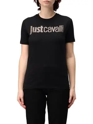 Just Cavalli Embellished Logo T-shirt - Black