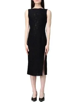 Pinko Drupa Midi Lace Dress - Black