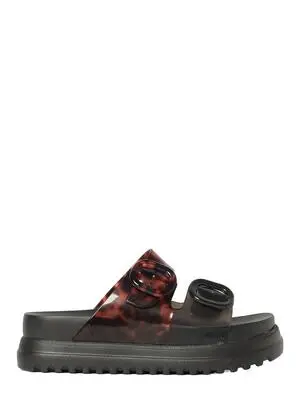 Melissa Cozy Slide Platform Sandals With Tortoiseshell Detail - Black