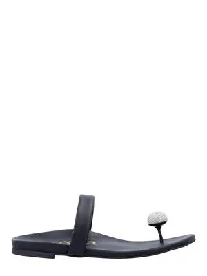 PEDRO GARCIA Embellished Thong Sandals - Black