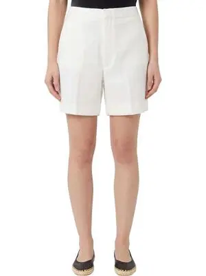 Tagliatore Viscose Blend Chino Shorts - White